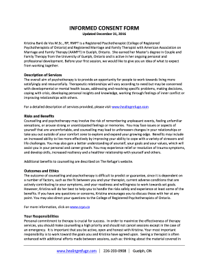 Fillable Online informed consent form - The Refuge Fax Email Print - pdfFiller