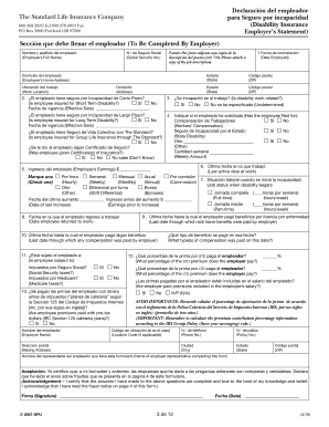 Fillable Online Disability Claim Packet - Spanish, 2047spu.pdf Fax ...