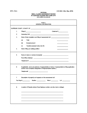Fillable Online nycourts Small Claims Assessment Review (SCAR) - New ...