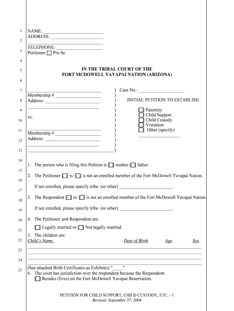 Fillable Online Pleading Wizard - the Fort McDowell Yavapai Nation Fax Email Print - pdfFiller