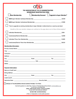 Fillable Online FINAL ATIXA Member Registration Form.doc Fax Email Print - pdfFiller
