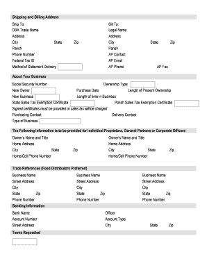 Fillable Online New Customer Setup Packet - Capitol City Produce Fax ...