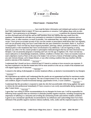 Fillable Online Client Consent Chemical Peels - Squarespace Fax Email Print - pdfFiller