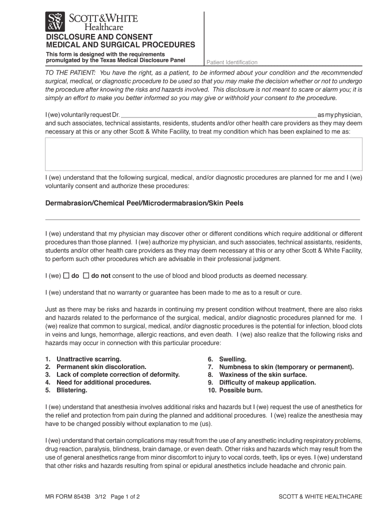 Fillable Online sw TO THE PATIENT: You have the right, as a patient, to ...