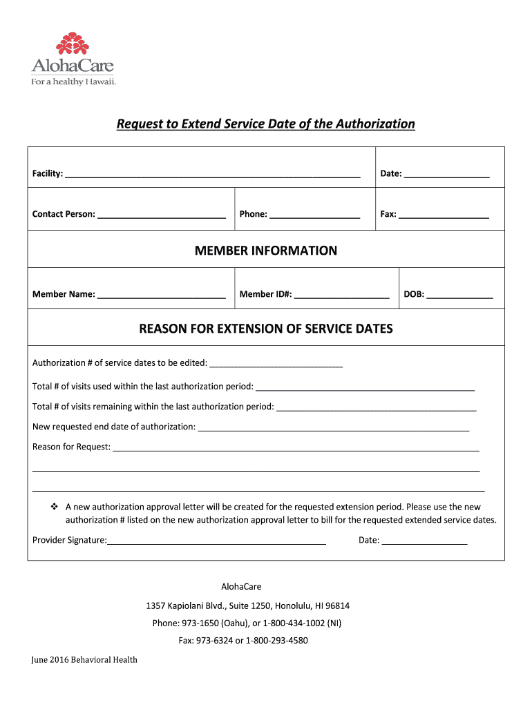 Fillable Online alohacare Forms - Providers - AlohaCare Fax Email Print ...