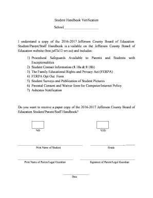 Fillable Online Beginning of the Year Forms 2016-2017 ... - boe.jeff ...