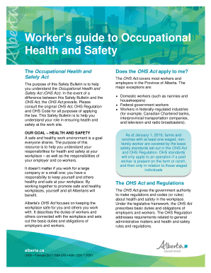 Fillable Online Workers guide to Occupational Fax Email Print - pdfFiller