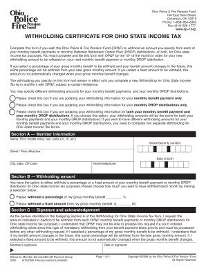 Fillable Online op-f withholding certificate for ohio state income tax ...