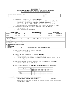 Fillable Online public navy Dive SEALs EOD applicant worksheet - public ...
