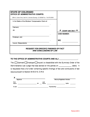Fillable Online colorado STATE OF COLORADO - Home Colorado.gov Fax ...