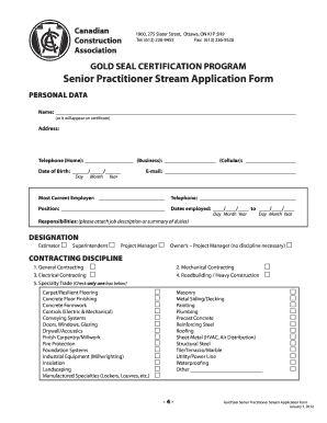 Fillable Online SENIOR PRACTITIONER APPLICATION INSTRUCTIONS Fax Email ...