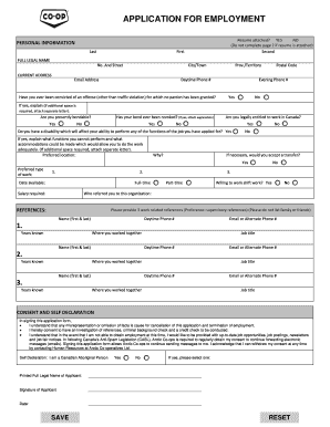Fillable Online Arctic Co-op Job Application fillable - Arctic Co ...