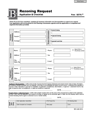 Fillable Online REZONING - bentonvillear.com Fax Email Print - pdfFiller