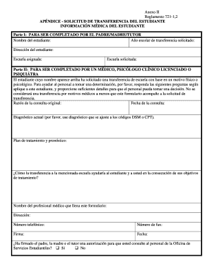 Fillable Online Anexo II Reglamento 721-1,2 AP NDICE - SOLICITUD DE ... Fax Email Print - pdfFiller