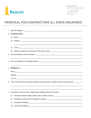 Fillable Online Proposal Form (fillable) Fax Email Print - pdfFiller