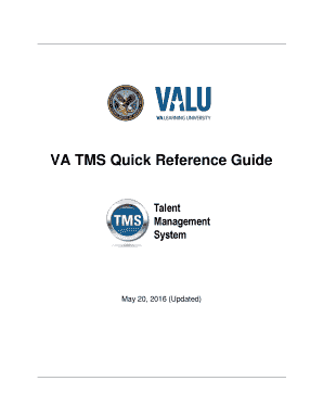 Fillable Online VA TMS Quick Reference Guide Fax Email Print - pdfFiller