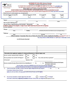 Fillable Online rcc RIVERSIDE CITY COLLEGE, School of Nursing ...