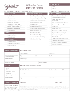 Fillable Online Offline Mail Order - Ice Cream Form.docx Fax Email ...