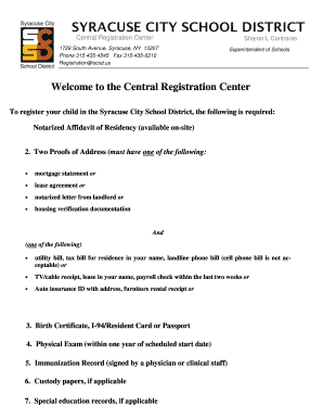 Fillable Online Welcome to the Central Registration Center - Erwin ...