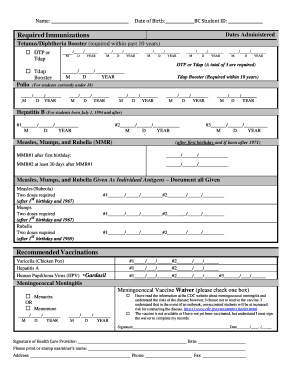 Fillable Online BC Student ID: Fax Email Print - pdfFiller