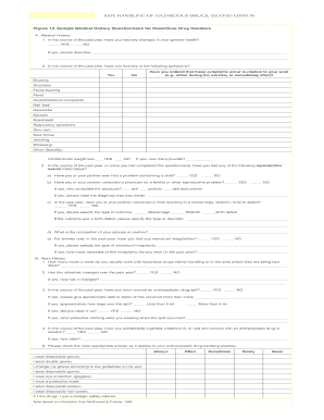 Fillable Online ons Figure 13. Sample Medical History Questionnaire for ...