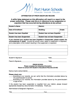 Fillable Online port-huron k12 mi A willful false statement on this ...