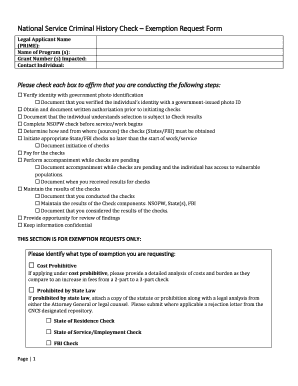 Fillable Online nationalservice National Service Criminal History Check ...