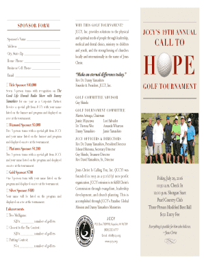 Fillable Online jccy to download a printable golf tournament brochure ...
