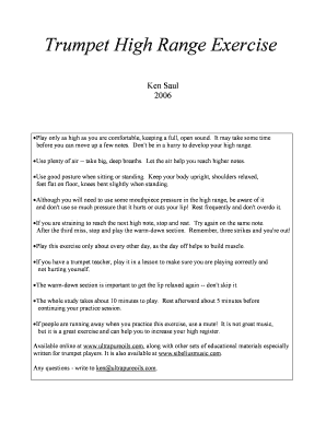 Fillable Online Trumpet High Range Exercise Fax Email Print - pdfFiller