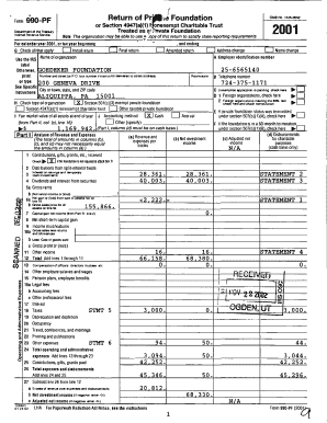 Fillable Online Form 990-PF Return of Pr4 Foundation - Foundation ...