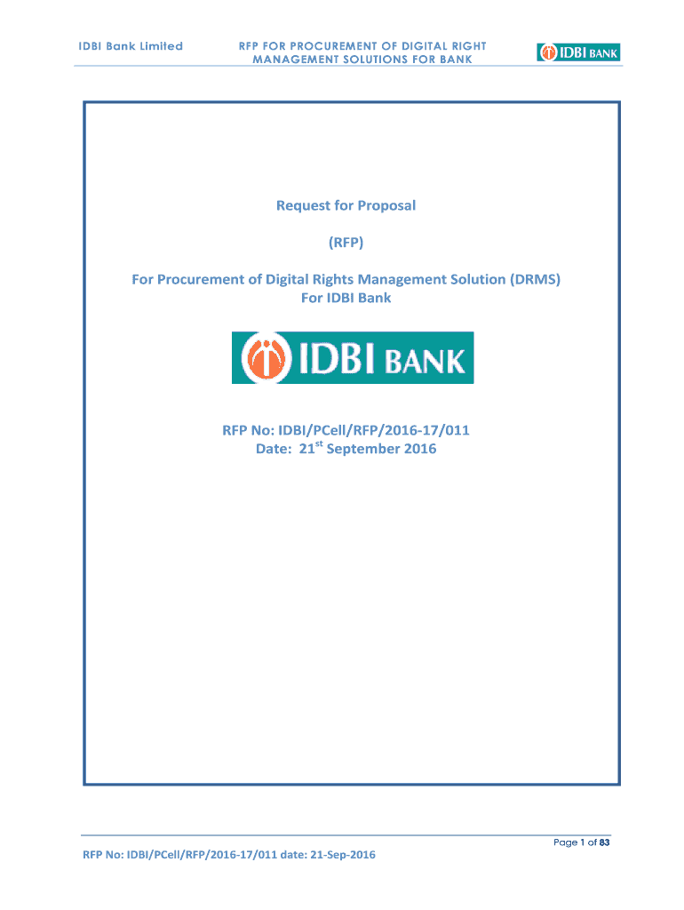 Fillable Online Request for Proposal (RFP) For Procurement of Digital ...