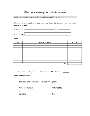 Fillable Online (FPH) Donated Items Claim Form Fax Email Print - pdfFiller