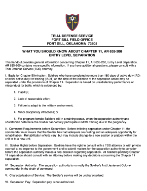 Fillable Online WHAT YOU SHOULD KNOW ABOUT CHAPTER 11, AR 635-200 Fax ...