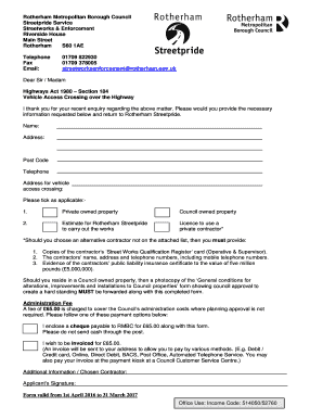Fillable Online Dropped kerb application form. Dropped kerb application ...