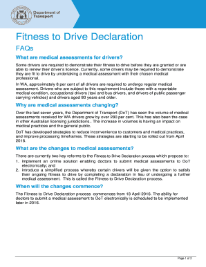 Fillable Online Fitness to Drive Declaration Fax Email Print - pdfFiller