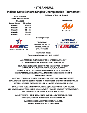 Fillable Online wordpress indianausbc 2017 ISUSBCBA Seniors Fillable ...