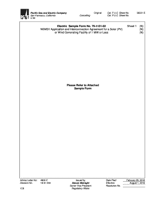 Fillable Online Electric Sample Form No. 79-1131-02 Sheet 1 (N) NEM2V ...