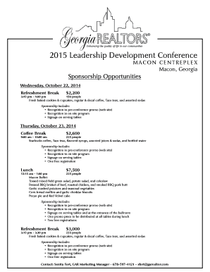 Fillable Online Refreshment Break Fax Email Print - pdfFiller