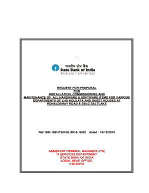 Fillable Online REQUEST FOR PROPOSAL FOR INSTALLATION, COMMISSIONING ...