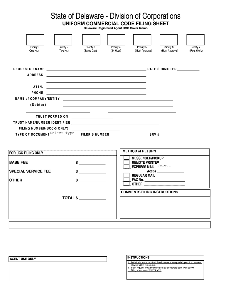 Fillable Online corp delaware UCC.doc Fax Email Print - pdfFiller