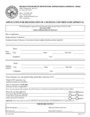 Fillable Online nsbaidrd state nv Firm Registration Form - NSBAIDRD ...