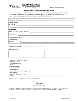 Fillable Online Overpayment Refund Notification Form-hawk-i Fax Email Print - pdfFiller