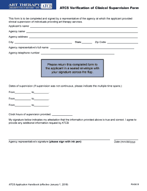 Fillable Online atcb ATCS Application Handbook - Art Therapy ...