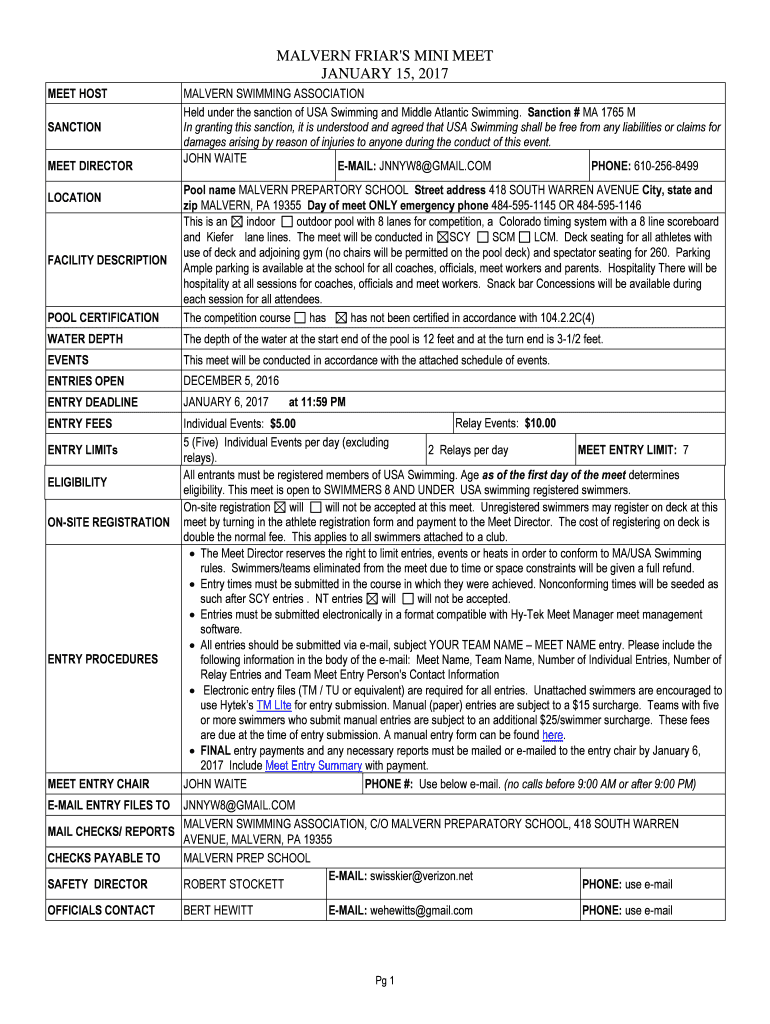 Fillable Online Malvern Mini Fax Email Print - pdfFiller