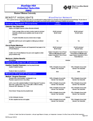Fillable Online htu benefit highlight sheet - Huston-Tillotson ...