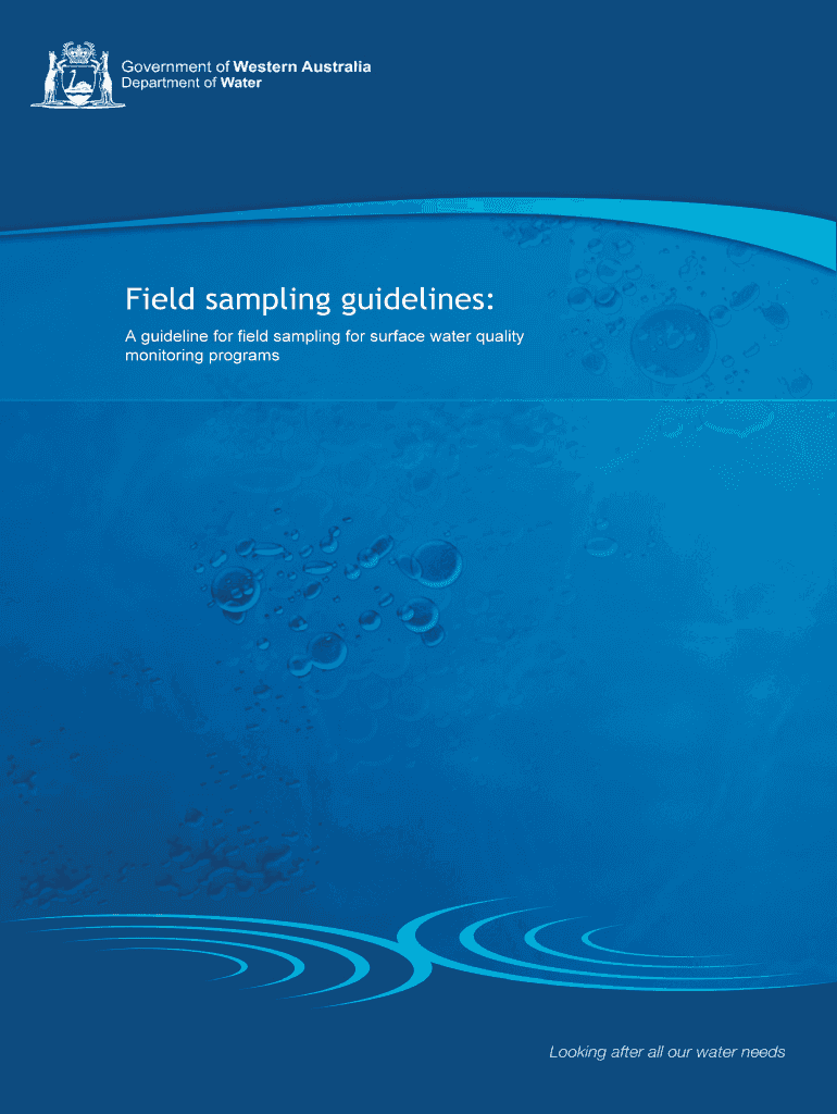 Fillable Online Field sampling guidelines - Department of Water Fax ...