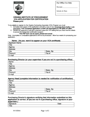 Virginia Institute Of Procurement - Fill Online, Printable, Fillable ...