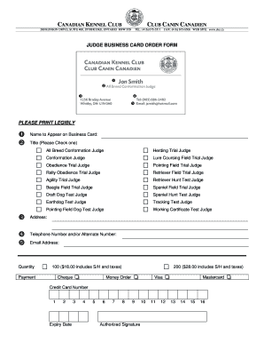 Fillable Online Order Form Judges Business Cards-Form No-152-09-72 ...