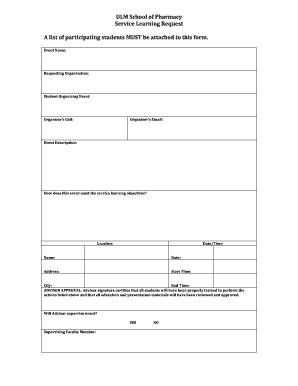 Fillable Online ulm SL Request Form.docx - ulm Fax Email Print - pdfFiller