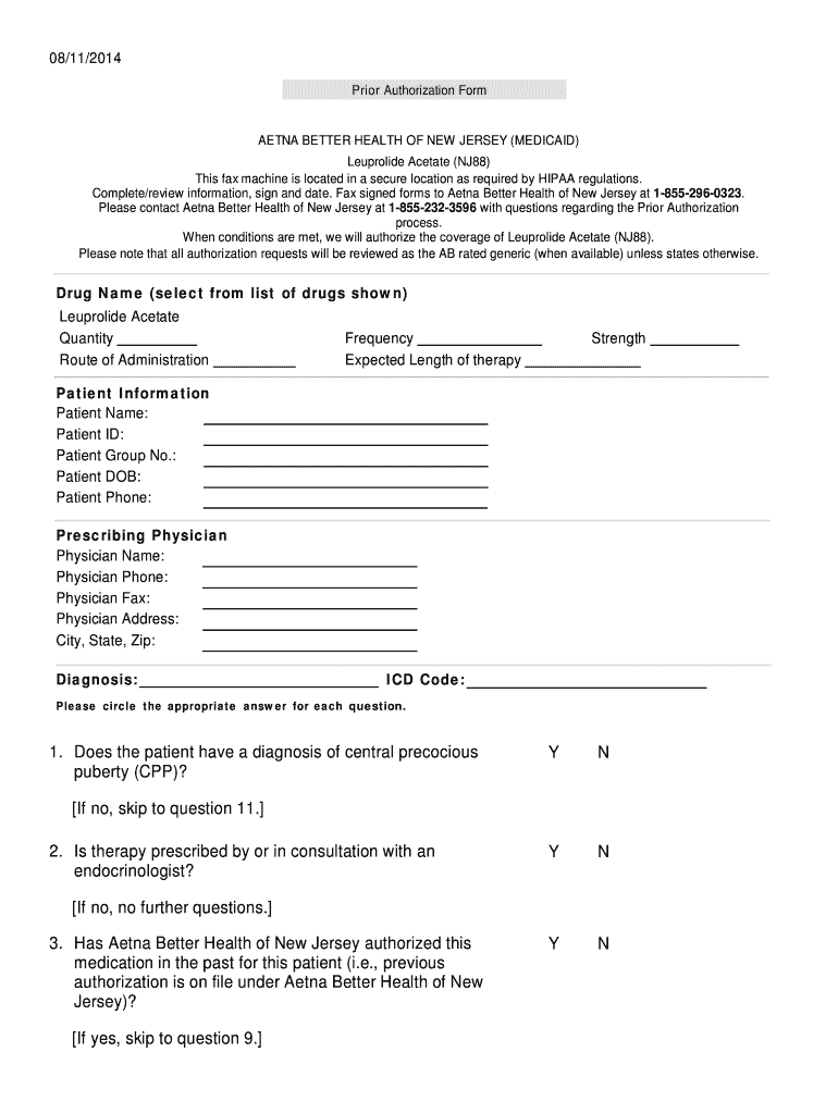 Fillable Online Drug Name (select from list of drugs shown) Patient ...